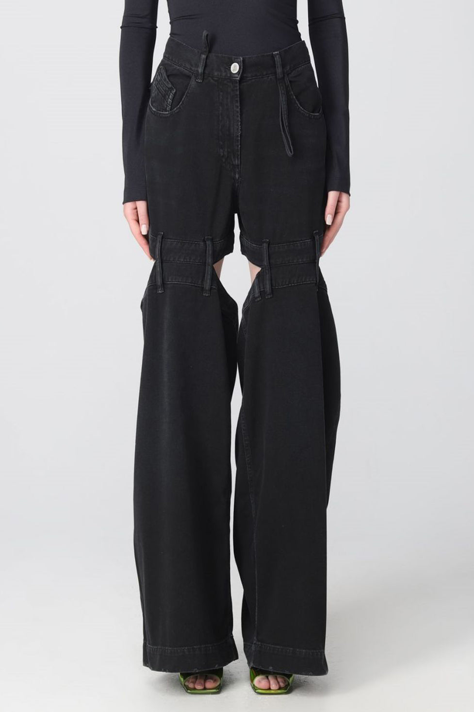 Satu Cutout Denim Jeans In Black – Couture Denims